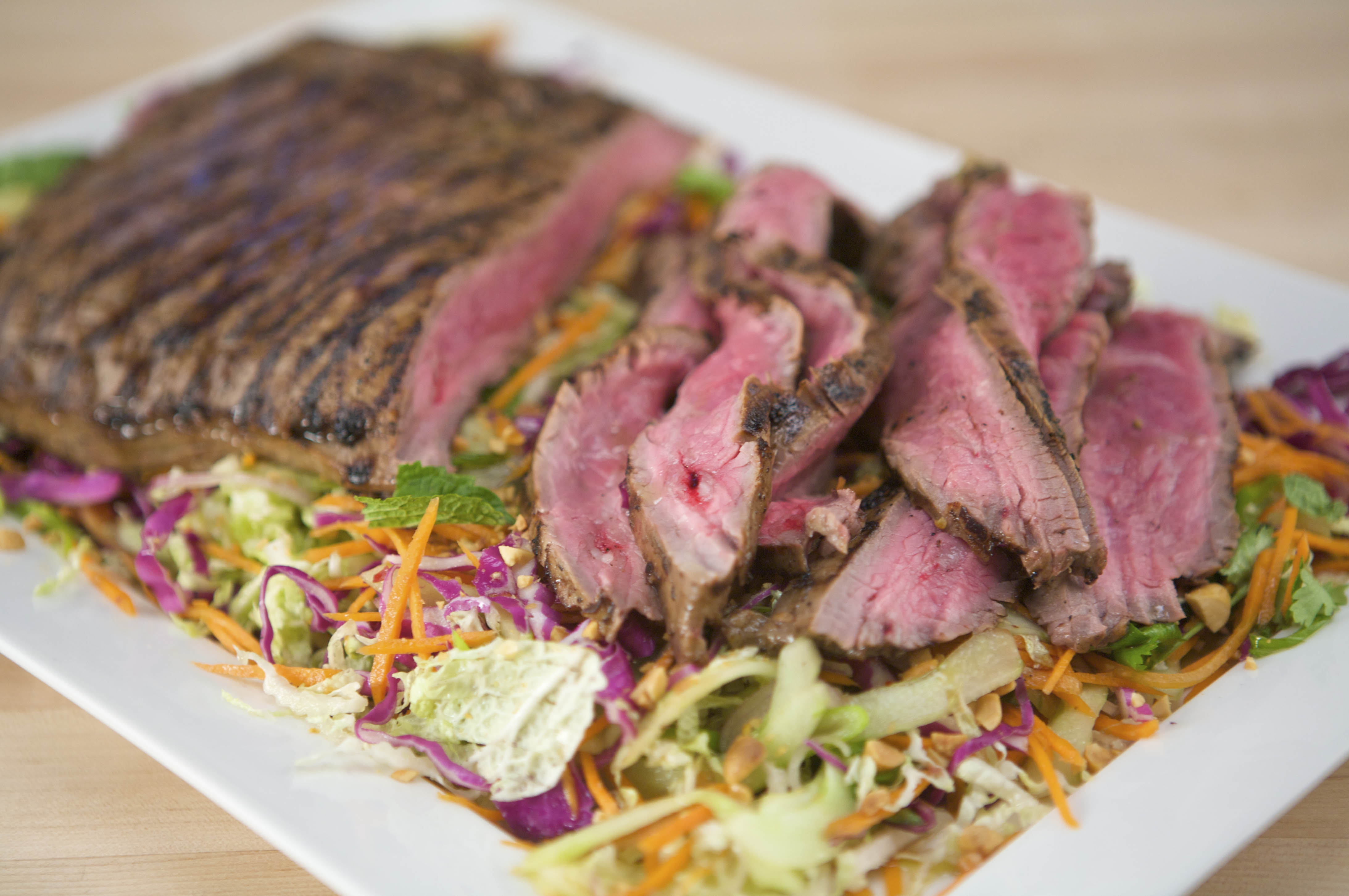 Thai-Style Beef Salad with Two Cabbages and Julienned Carrots | Emerils.com