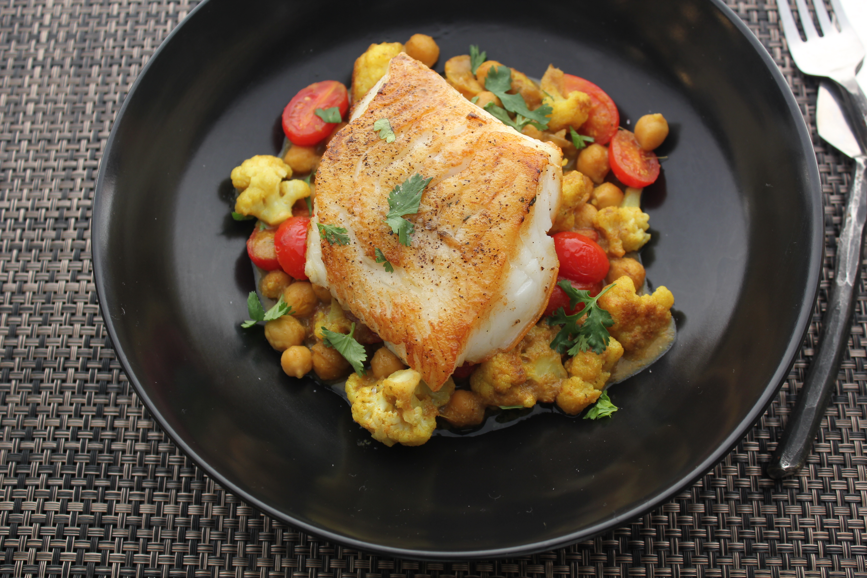 Florida Swordfish, Swank Farms Cauliflower, Tomatoes And Chickpeas ...
