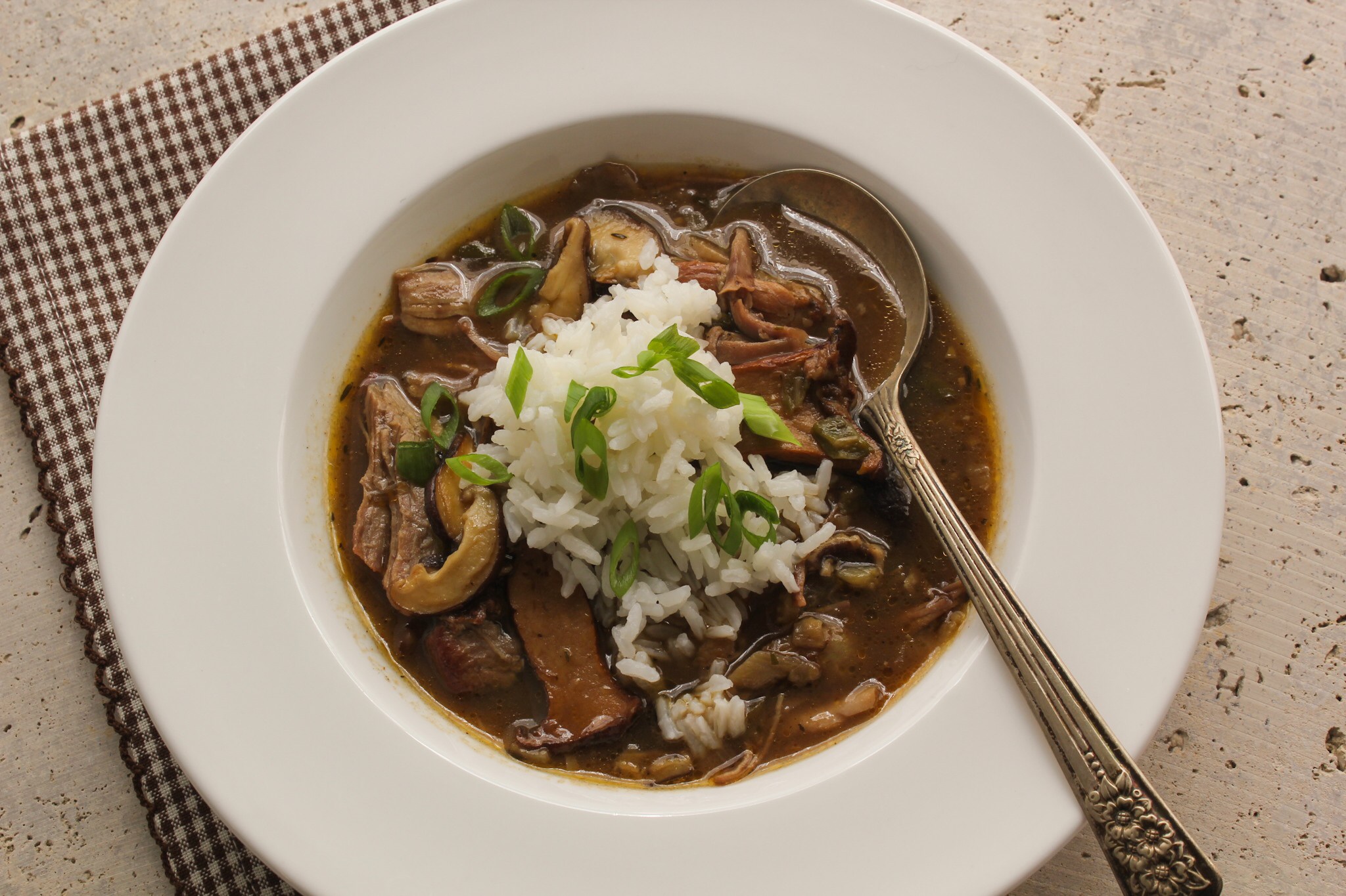Duck And Wild Mushroom Gumbo | Emerils.com