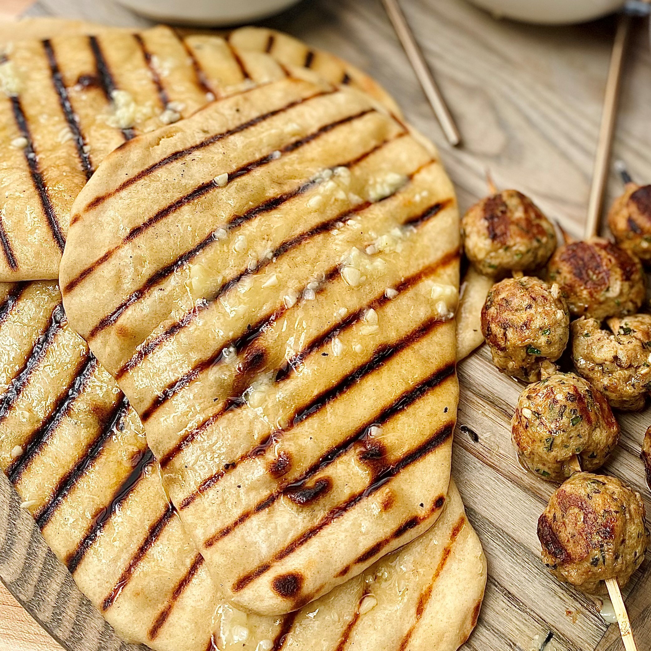 Grilled Garlic Flatbreads | Emerils.com