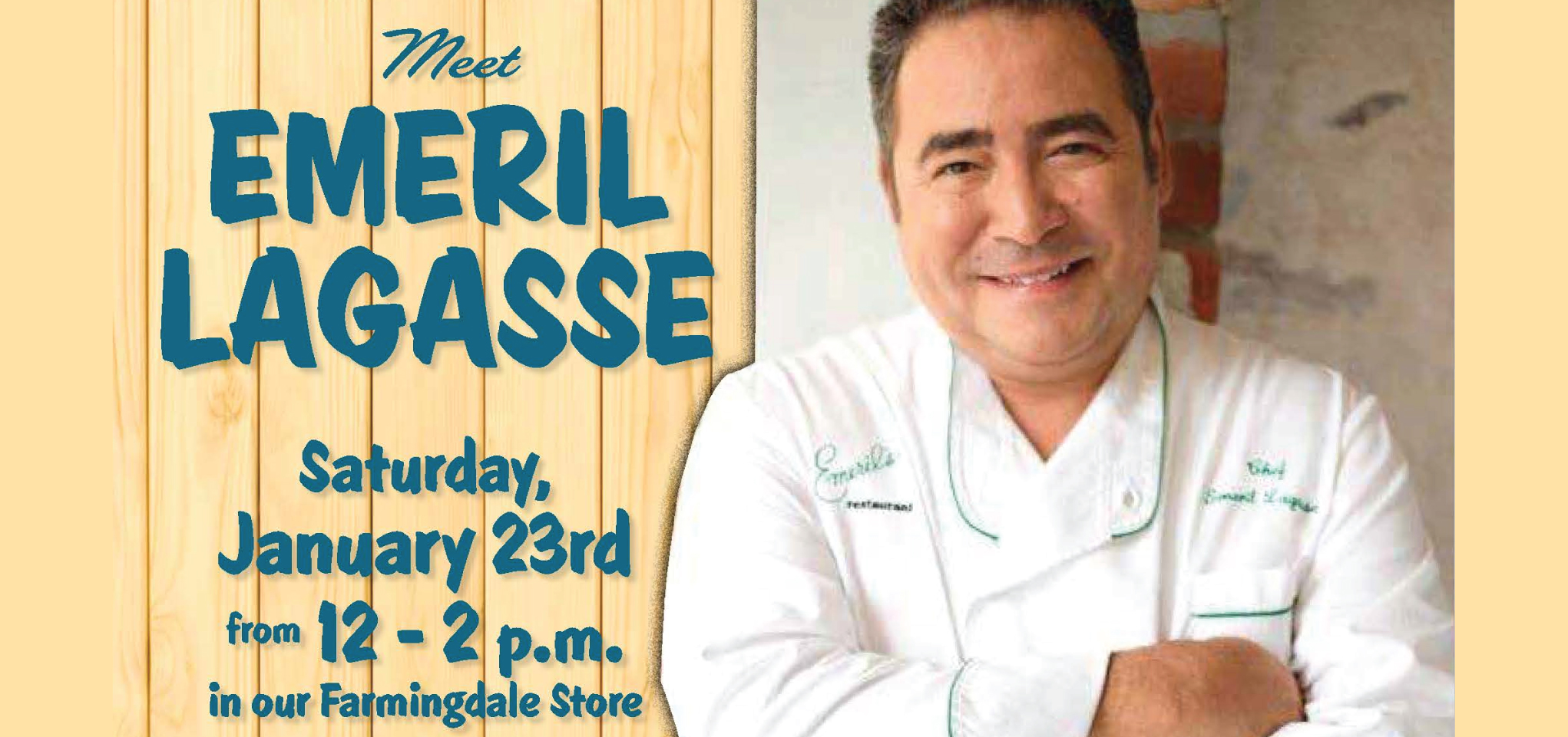 Chef Emeril Lagasse to Sign Copies of ESSENTIAL EMERIL at Stew Leonard ...
