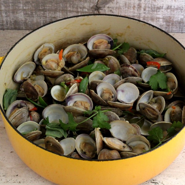 Clams in a Thai-Style Coconut Lemongrass Broth | Emerils.com