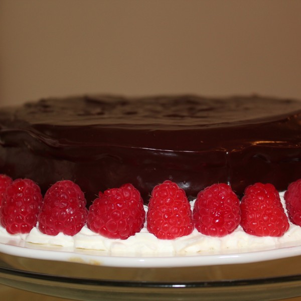 Chocolate Genoise Cake With Raspberry Filling And Chocolate Ganache ...