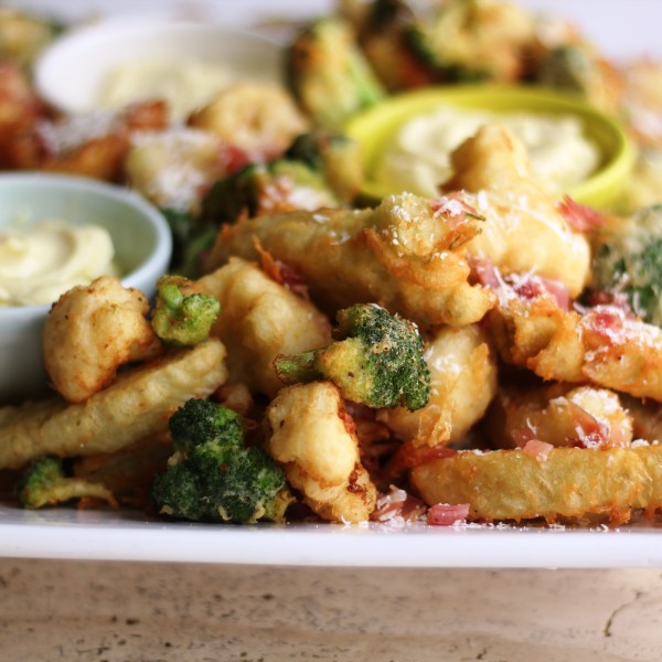 Parmesan Vegetable Fritters | Emerils.com