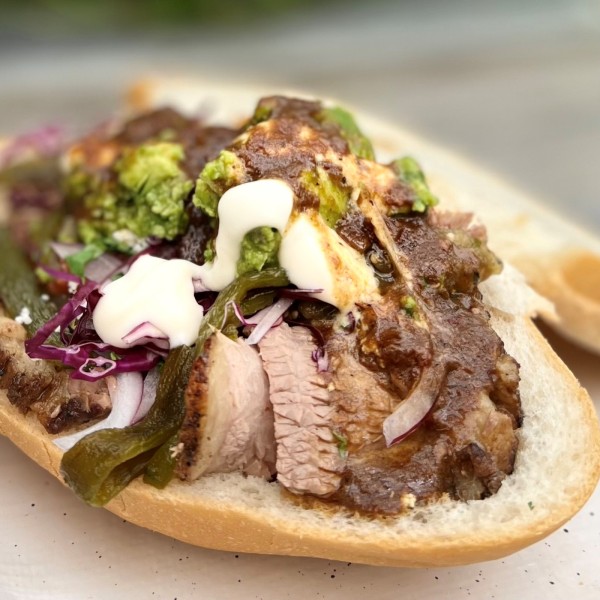 Slow-Cooked Brisket Tortas with Roasted Poblanos and Smoky Chipotle ...
