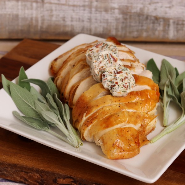 Whole Roasted Turkey Breast with Bacon and Herb Butter | Emerils.com