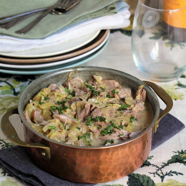 Duck Braised with Apples and Cabbage | Emerils.com